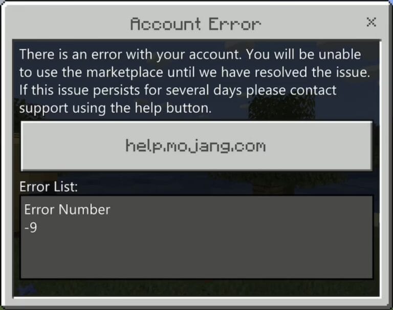 Cómo solucionar el error de cuenta -9 en Minecraft - The Arcader